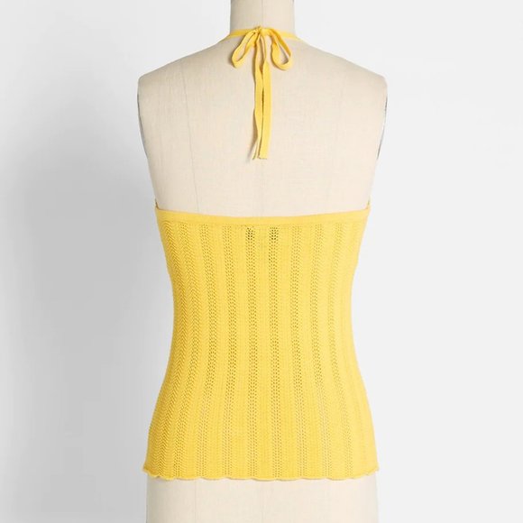 Modcloth | Tops | Modcloth Sun Rays For Days Crochet Halter Tieneck Top ...